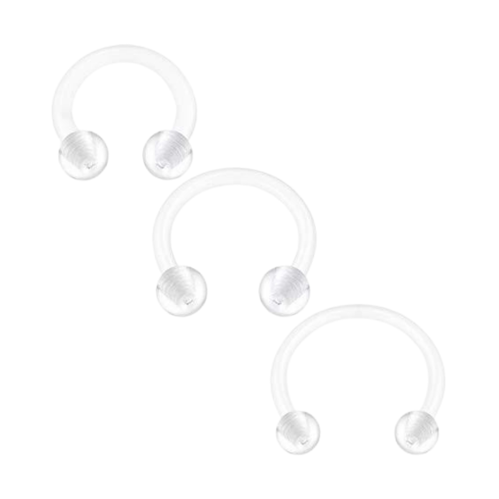 Silicon Plastic Horseshoe Piercing Jewelry