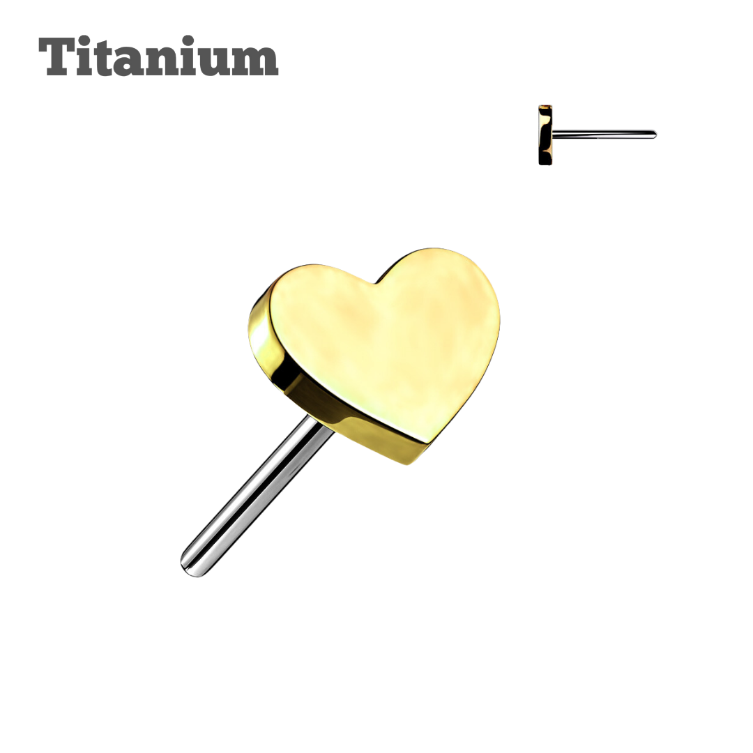 Titanium Plain Heart Threadless Top